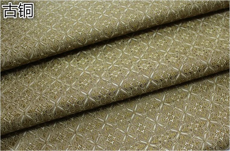 Парчовая жаккардовая ткань китайского стиля 0,75х1 м полиэстер Bronze