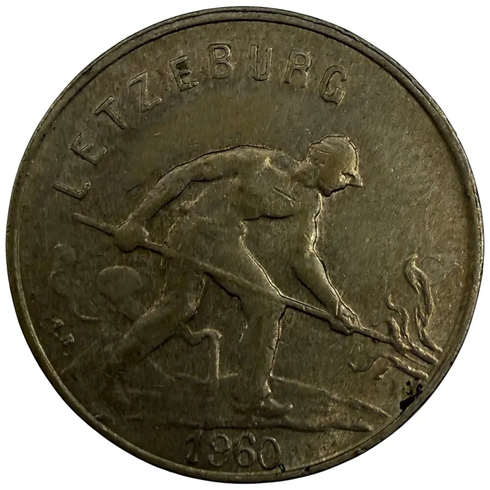 Люксембург 1 франк 1960 г.