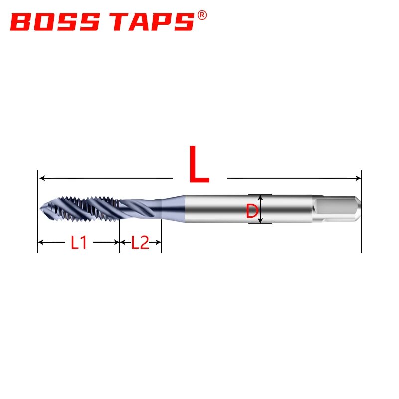 Метчик для резьбы BOSS M2.5X0.45 TICN-SP