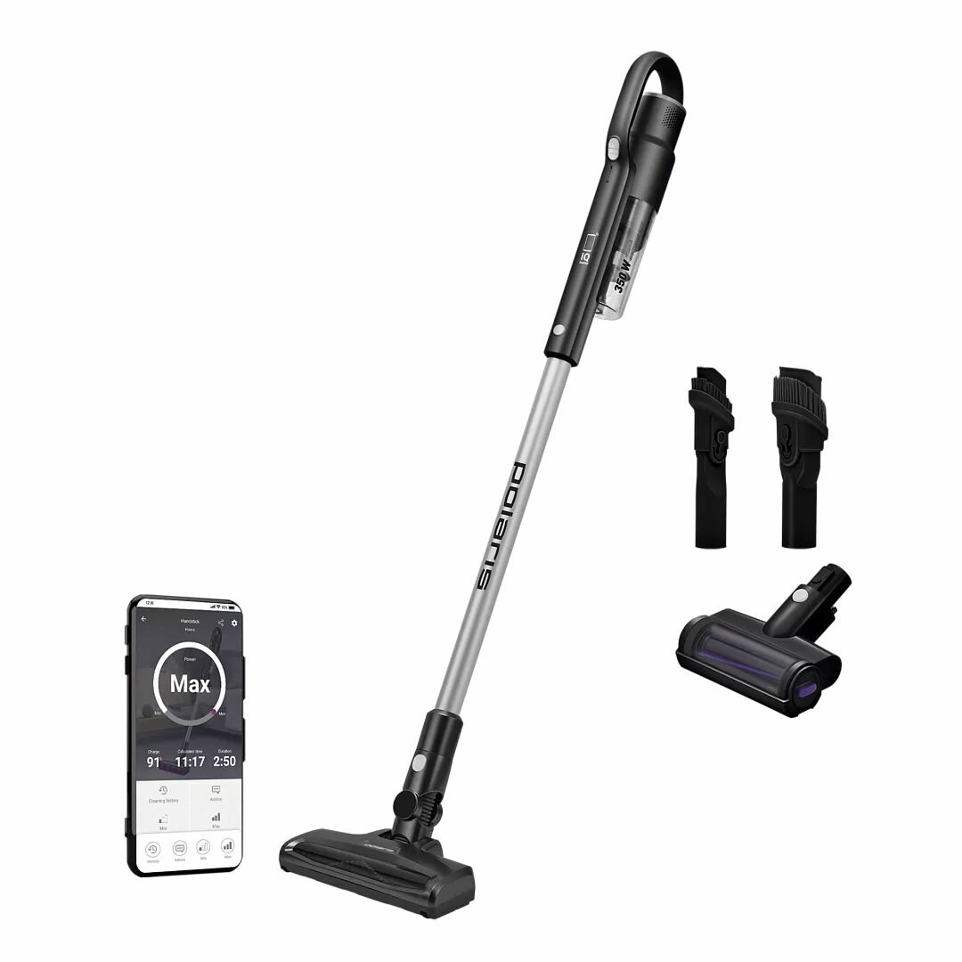 Пылесос вертикальный Polaris PVCS 2090 Wi-Fi IQ Home, черный/серебристый