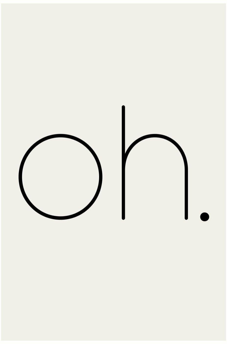 Постер / Плакат / Картина Надпись Oh 60х90 см в подарочном тубусе