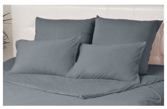 Набор из 2-х наволочек Edelson TENCEL 70*70см, тенцель-трикотаж, графит