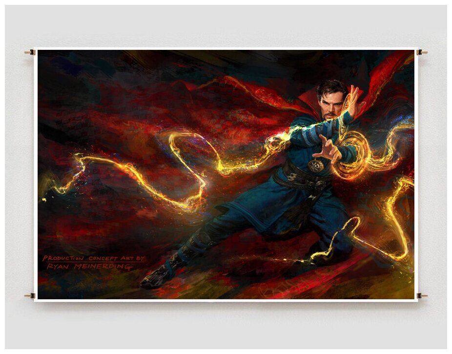 Постер плакат для интерьера "Фильм: Доктор Стрэндж. Doctor Strange. Комиксы Марвел. Бенедикт Камбербэтч"/ Декор дома, офиса, бара. A3 (297 x 420 мм)
