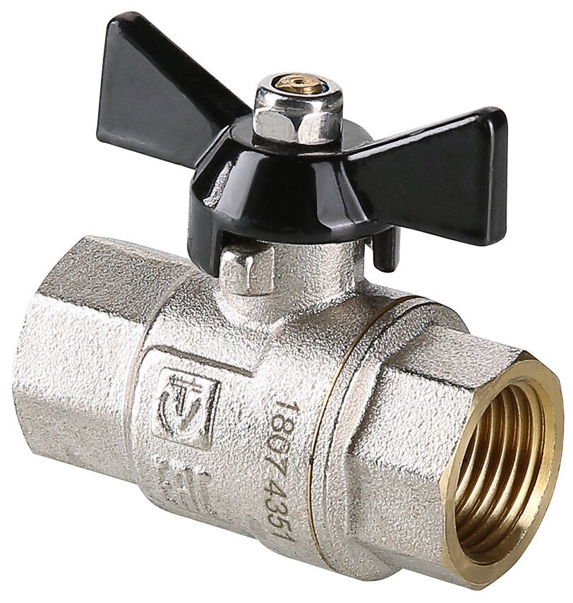 Кран шаровый 3/4"ВВ VALTEC PERFECT черная бабочка VT.317. N.05