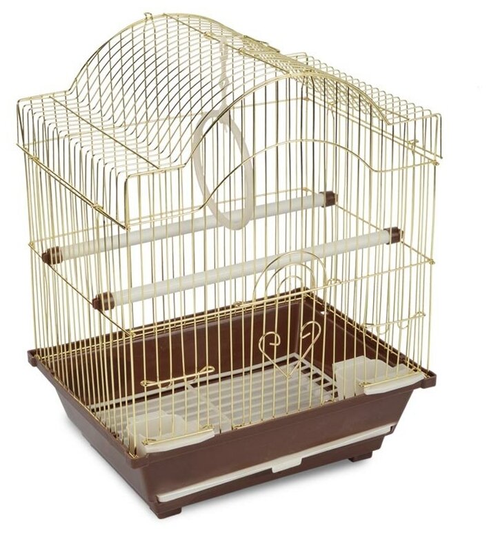 Клетка для попугая Triol фигурная , золото 30х23х39 сантиметров
