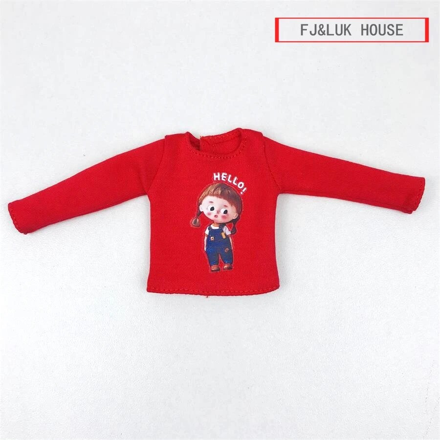 Футболка FJ&LUK HOUSE для кукол Blythe 1/6 Красный, 1