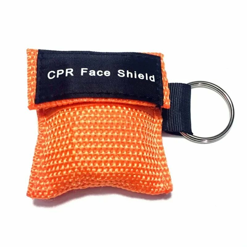 Оранжевая маска для CPR с брелоком