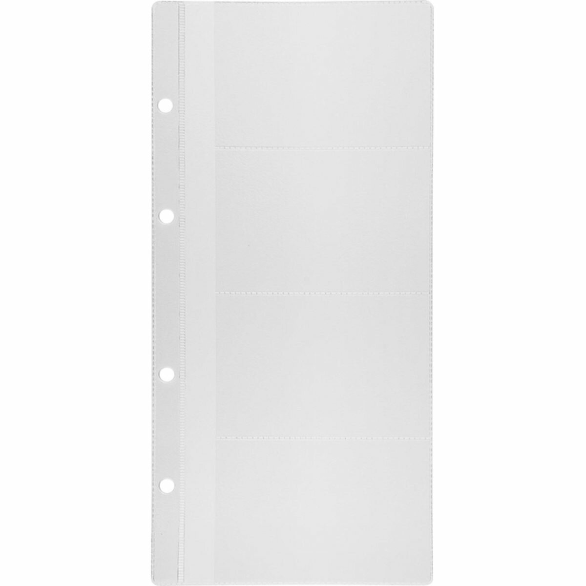 Вкладыши для визитниц Комус (4 кармана, ПВХ, формат 110x240мм, для к.186641) 100шт.