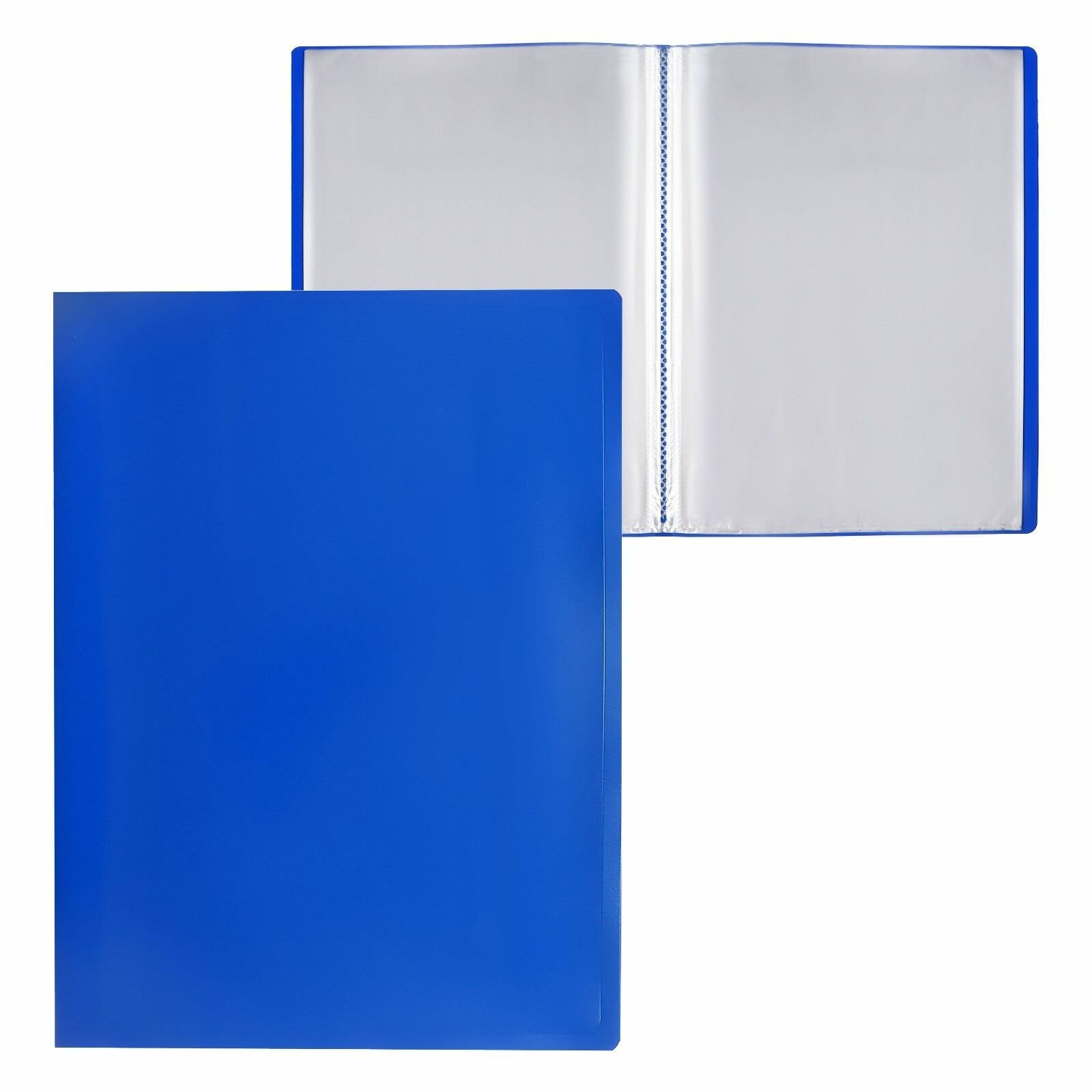 Папка с 40 файлами / вкладышами, А4, 500 мкм, Calligrata, для документов, синяя