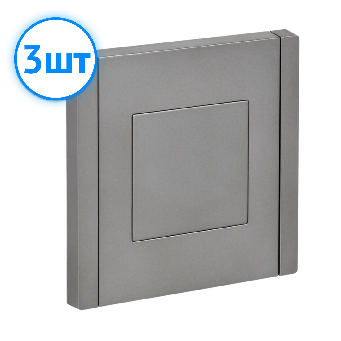 Заглушка с суппортом IEK FORTE&PIANO FP541 сталь FP-PL10-K46 (комплект из 3 шт.)