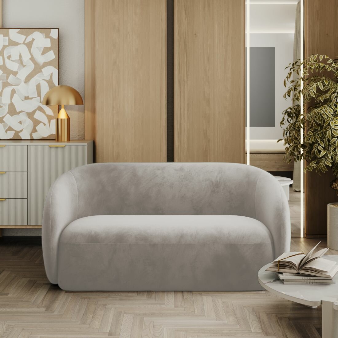 Диван в современном стиле ZAFFIRO прямой 142 см FOXI цвет 81