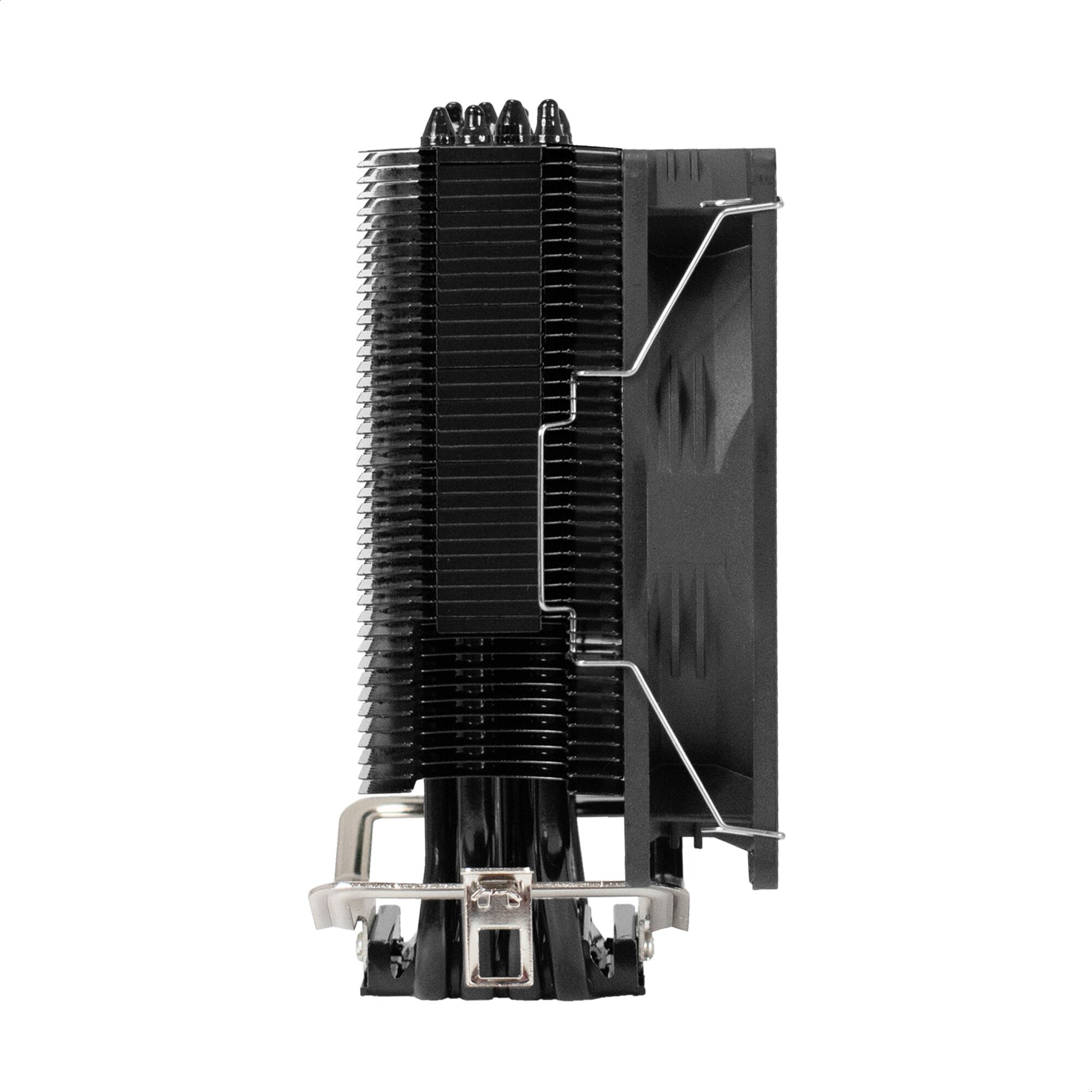 Кулер ExeGate Dark Magic EXX400-PWM (Al+Cu, черное покрытие, 4 тепл. трубки, LGA775/1150/1151/1155/1156/1200/1700/1851/AM2/AM2+/AM3/AM3+/AM4/AM5/FM1/FM2/754/939/940, TDP 140W, Fan 120mm, PWM, 1200-2100RPM, Hydro bearing, 4pin, 11-24db) EX286299RUS — фото 1