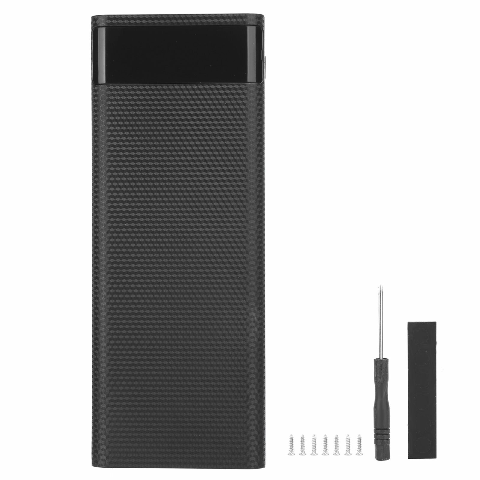 8 x 18650 контейнер для хранения аккумуляторов, легкий портативный чехол для самостоятельной сборки внешнего аккумулятора с принадлежностями для крепления, черный