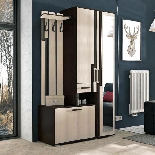 Прихожая Лира NEW, Венге/Лоредо, 120х218х49 см.