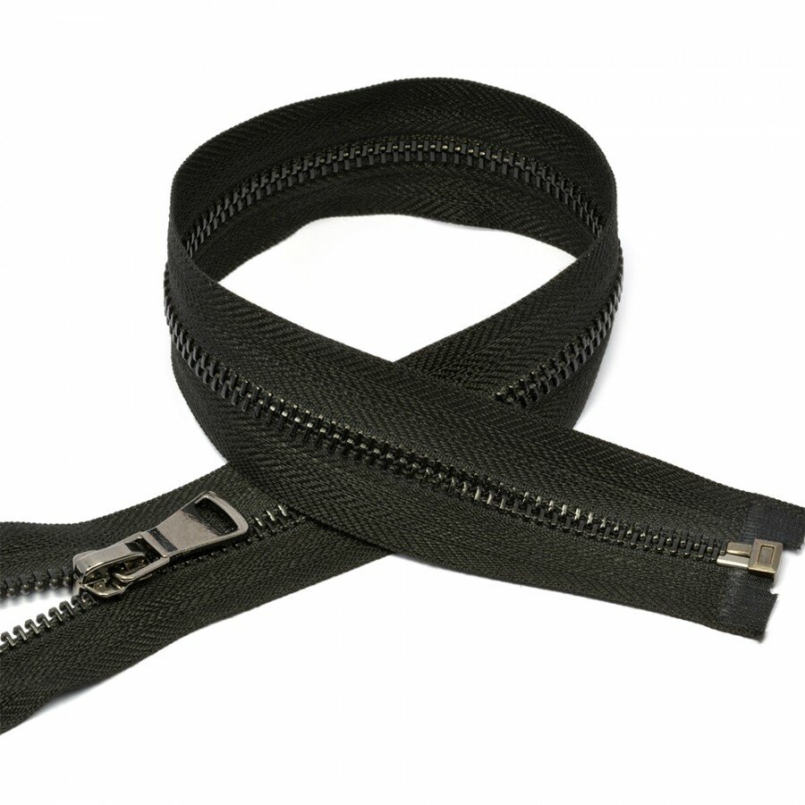 Молния MaxZipper мет. N5 черный никель шлиф. звено, 70 см цв. F322 черный уп.10шт