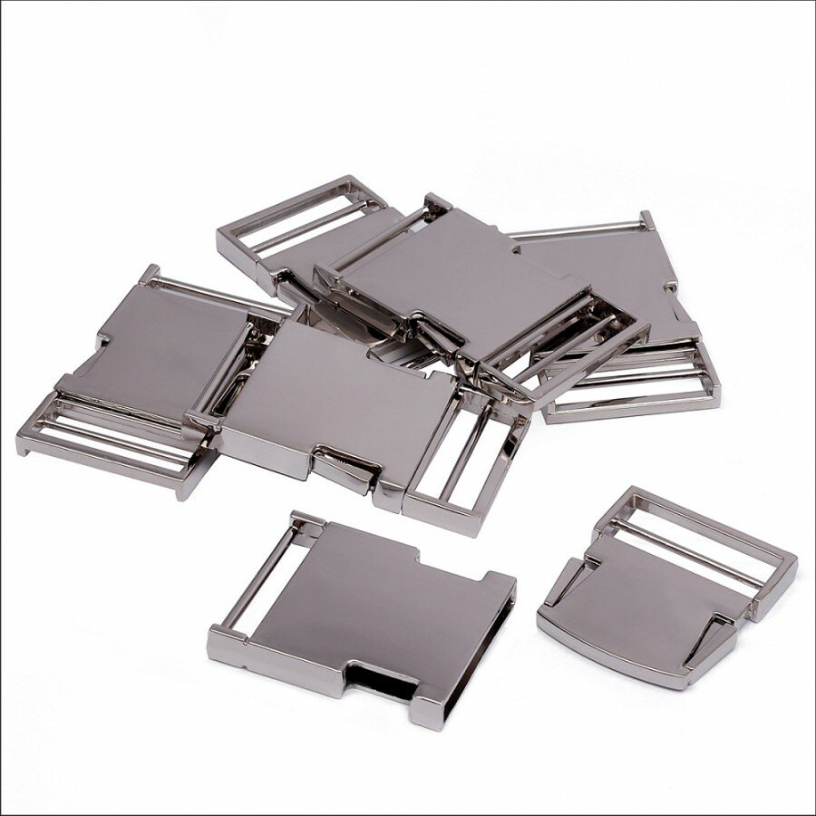 Пряжка-фастекс металл 30мм TBY-7218 58x35мм цв. никель уп.6шт