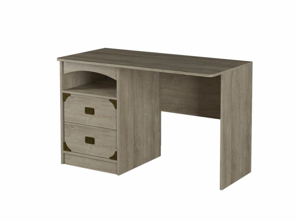 Стол письменный Мираж-1 Дуб Баррик ширина 120 ЛДСП для детской с полкой с ящиками