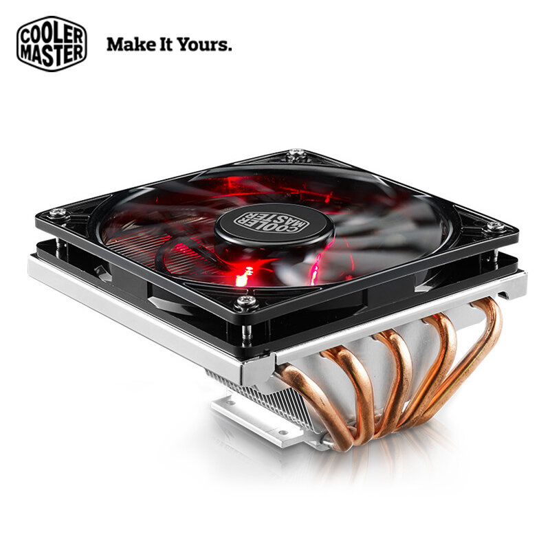 Cooler Master Computer CPU Cooler 5 heatpipes Only 62.7mm For Mini Case HTPC Quiet Intel AMD Desktop PC CPU cooling radiator Вентилятор
