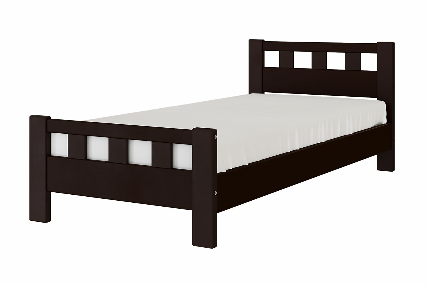 Вероника-2 Кровать Темный орех 90х200