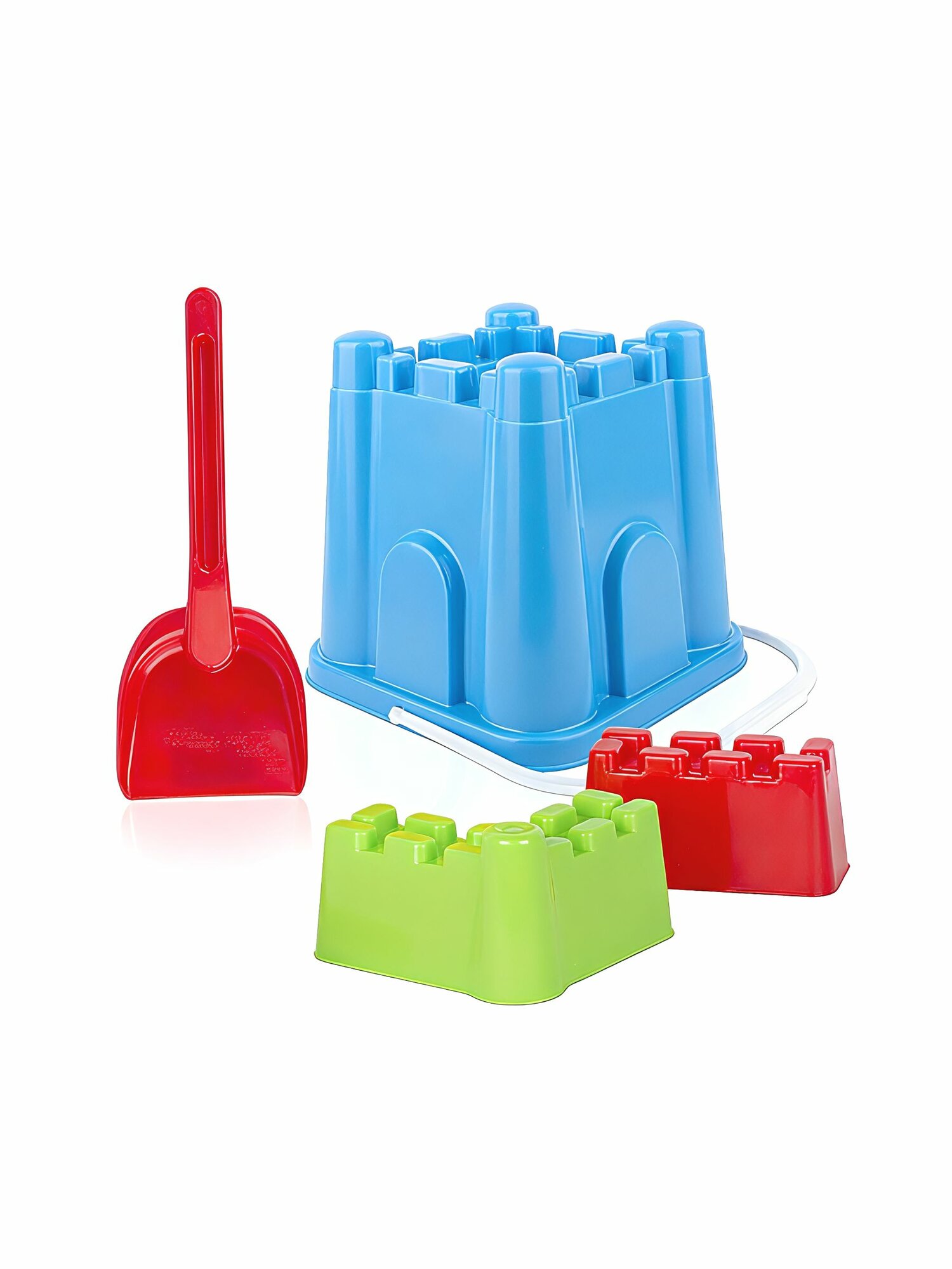 Детский песочный набор "Крепость" для игры в песочнице и на пляже, развивающие игрушки для малышей, в комплекте 4 предмета