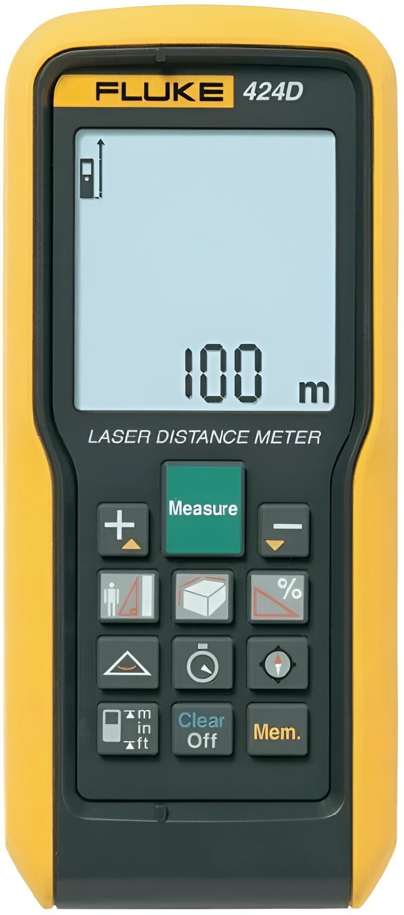 Лазерный дальномер Fluke 424D 4106866, дальность 100 м, желтый