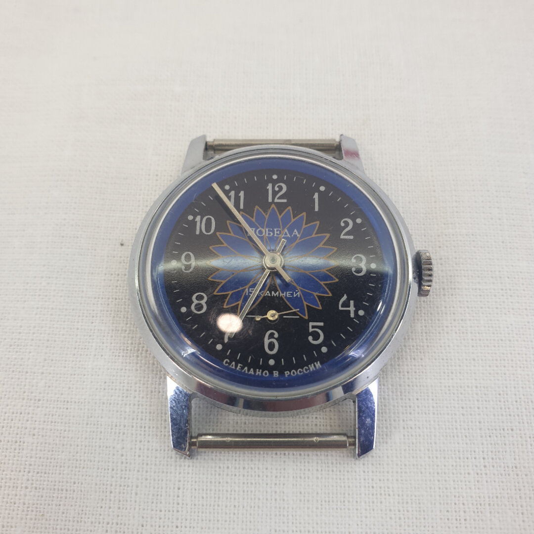 Часы наручная "Победа", механические, рабочие. Винтаж, СССР.