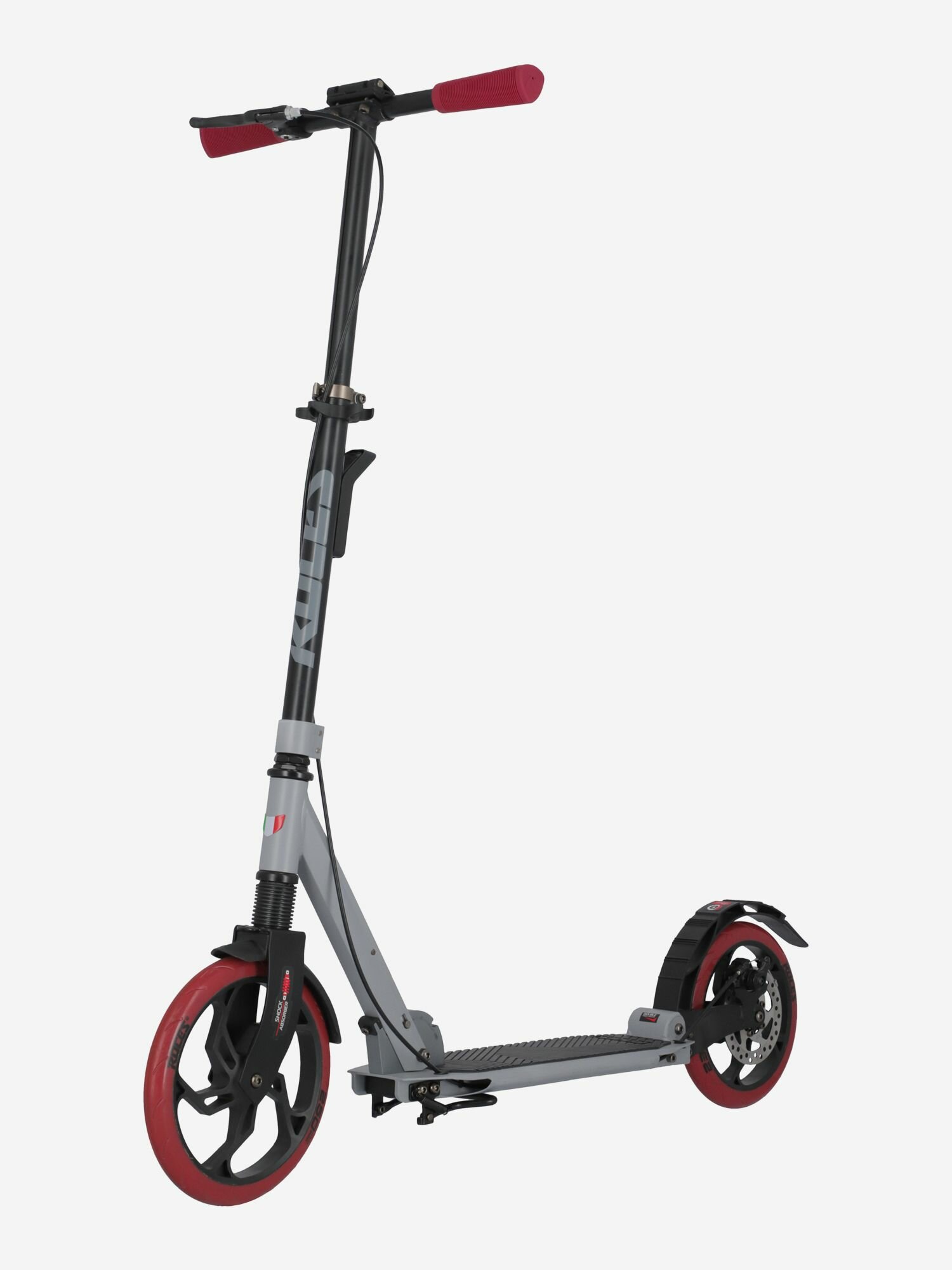 Самокат Roces Lux, складной, с амортизаторами, дисковый тормоз, чёрный