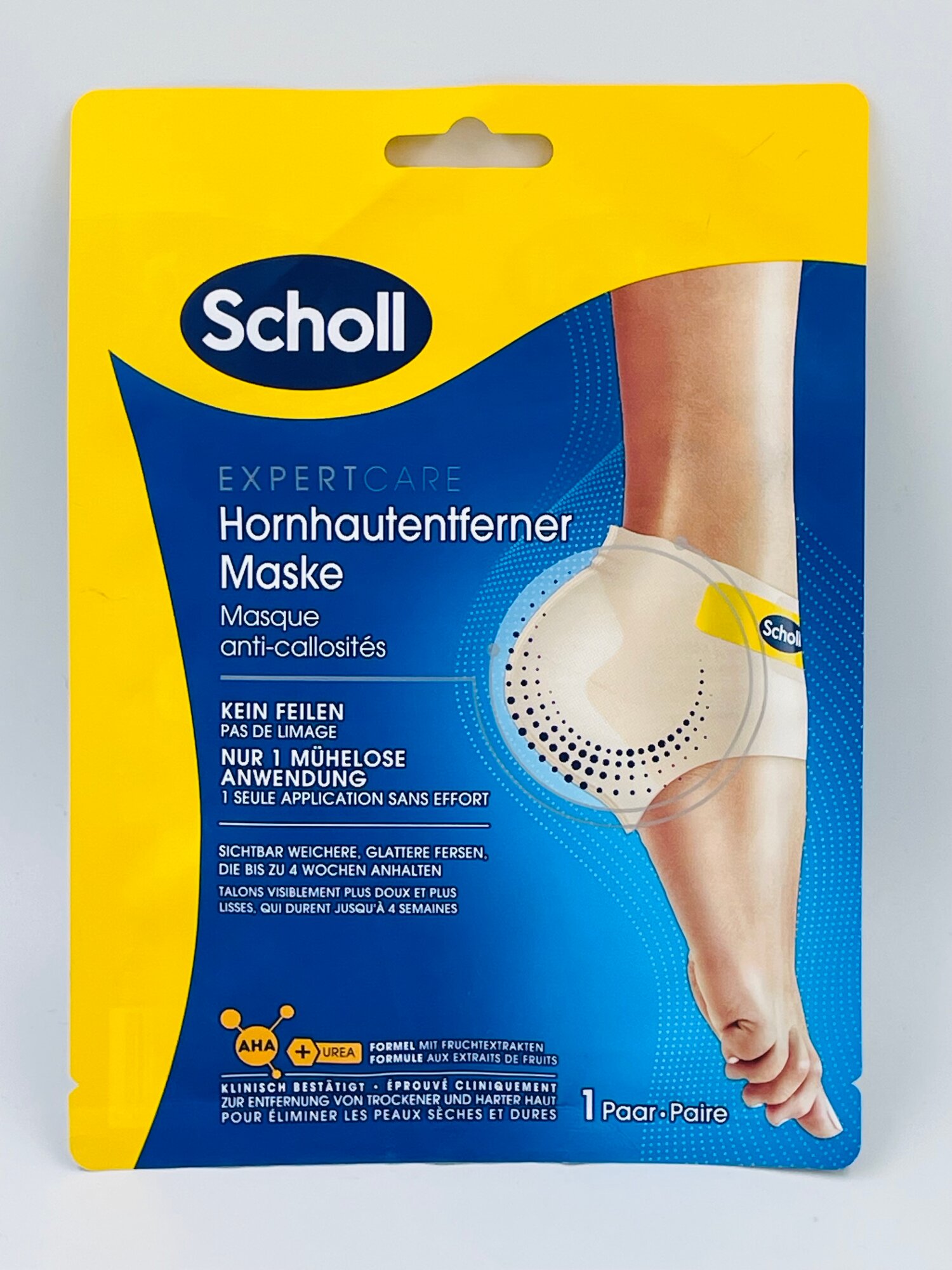 Scholl Маска отшелушивающая для пяток, 1 пара, 18 г (из Финляндии)