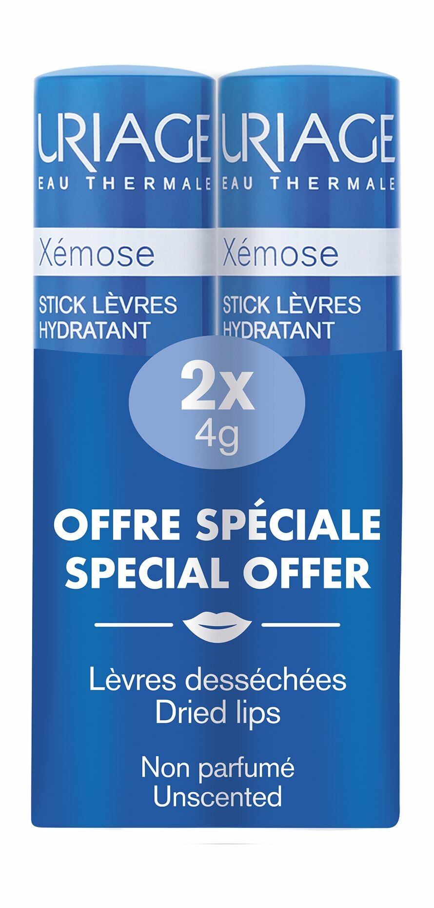 URIAGE Набор Ксемоз Стик для губ увлажняющий, 2 шт.