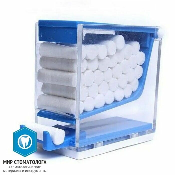 Диспенсер для ватных валиков автоматический SD02 синий