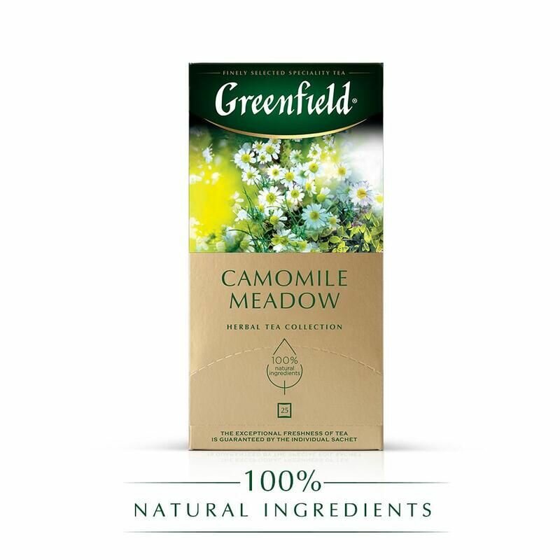 Чай Greenfield Camomile Meadow травяной с ромашкой 25 пакетиков