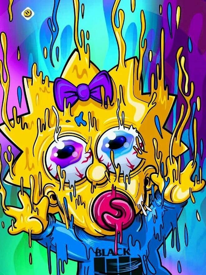 Алмазная картина "Симпсоны" алмазная огранка 40х50 см,40X50CM, белый