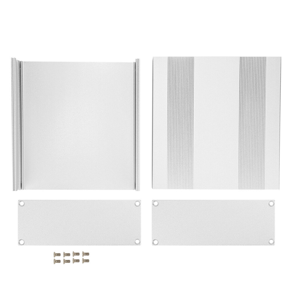 Алюминиевая коробка матовая серебро расщепленная серебра DIY Электронный корпус оболочка 54x145x150 мм