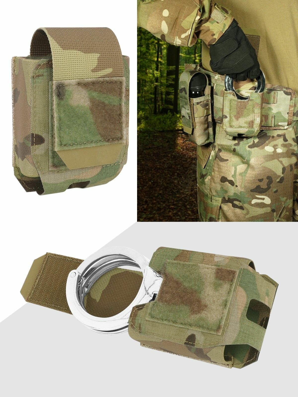 Чехол для наручников Krydex, универсальный, крепление MOLLE/на пояс, тактический, полицейский