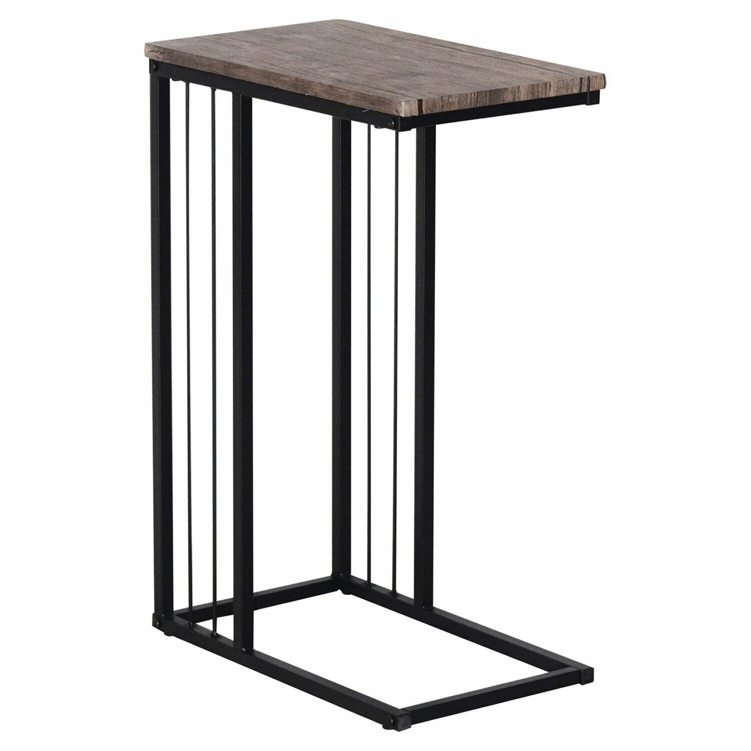 Стол журнальный Brabix "LOFT CT-002" на металлокаркасе, 450х250х630 мм, цвет морёный дуб (641861)