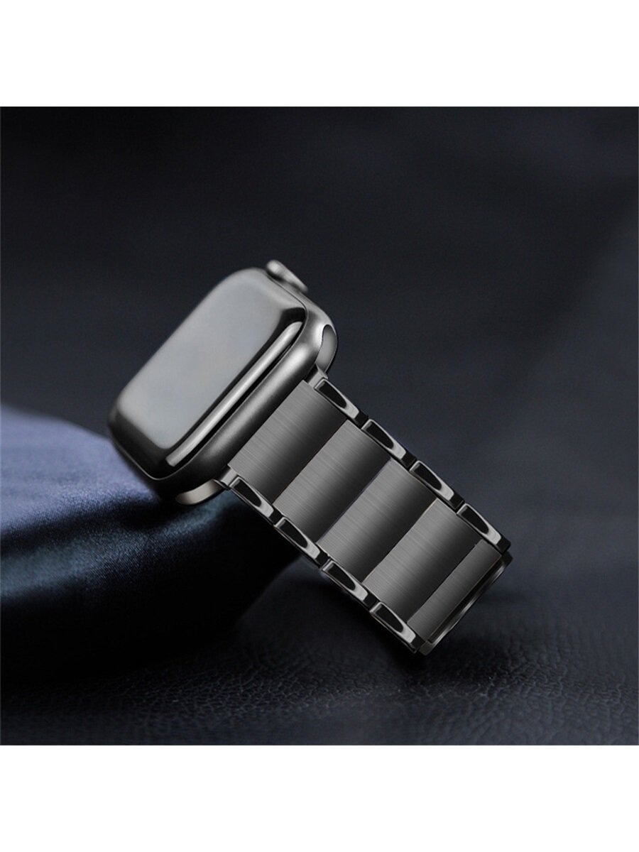 Магнитный стальной ремешок для Apple Watch Band 42мм 44мм 45мм 46мм 49мм для iwatch серии Ultra 2/Ultra SE 10 9 8 7 6 5 4 3, металл, Apple Watch 45 мм, Apple Watch 44 мм, Apple Watch SE 44 мм