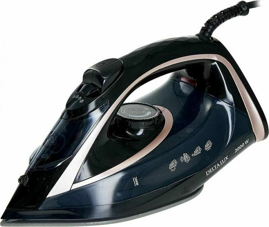 Утюг для одежды DE-3001 черный с бронзовым