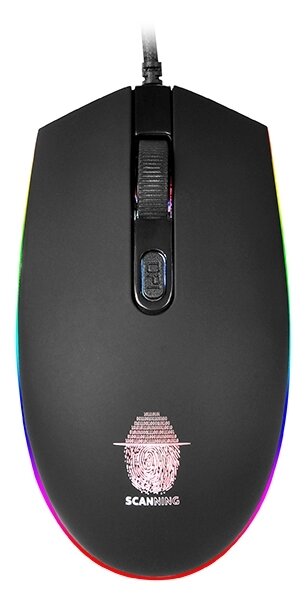 Игровая мышь Qumo Pretender M53 [24124] {проводная, оптическая, 4 кнопки, подсветка псевдо RGB running, 1000/1600/2400/3200 dpi}