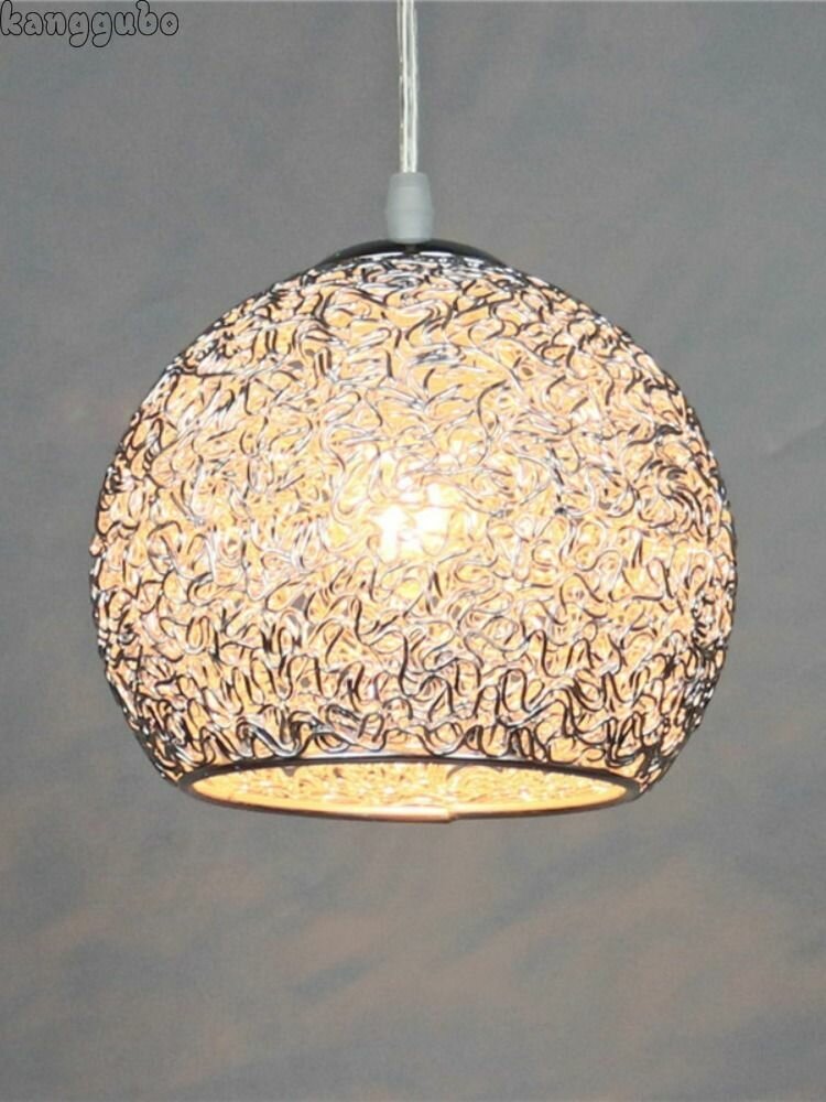 Люстра из алюминиевой проволоки в стиле макарон в скандинавском стиле