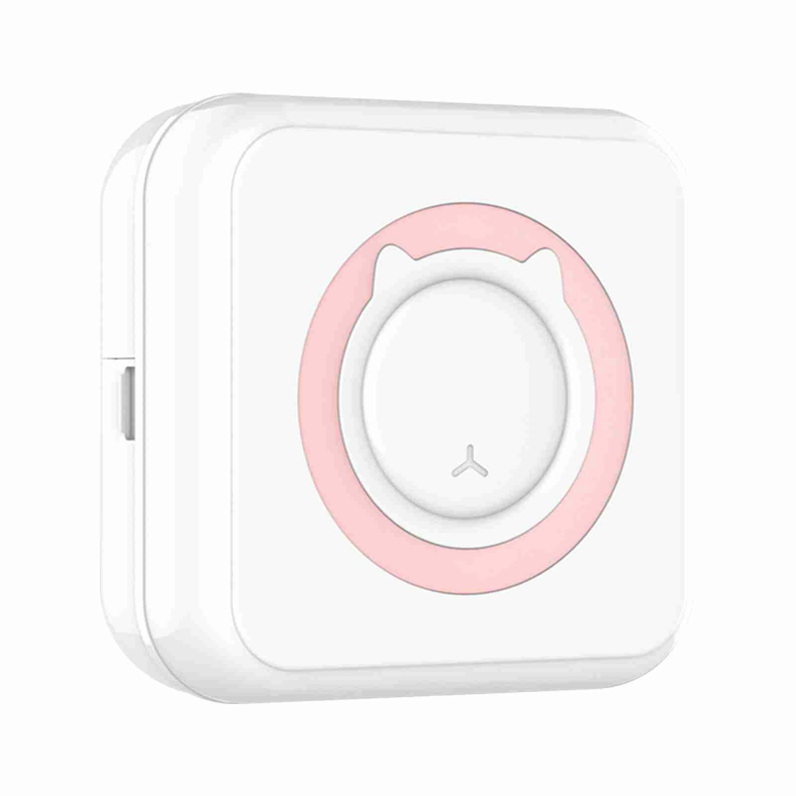 Многофункциональный портативный беспроводной мини-принтер для мгновенной печати фотографий, поддержка Bluetooth, подключение к смартфону, 6 рулонов термобумаги и 5 самоклеящихся полосок шириной 57 мм, совместимость с iOS и Android.