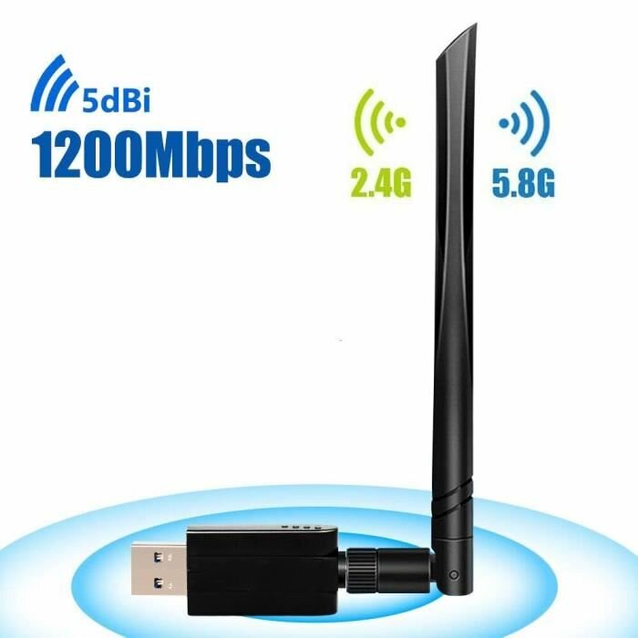 1200M двухдиапазонная сетевая карта Wi-Fi USB3.0 беспроводной адаптер Wi-Fi для Win