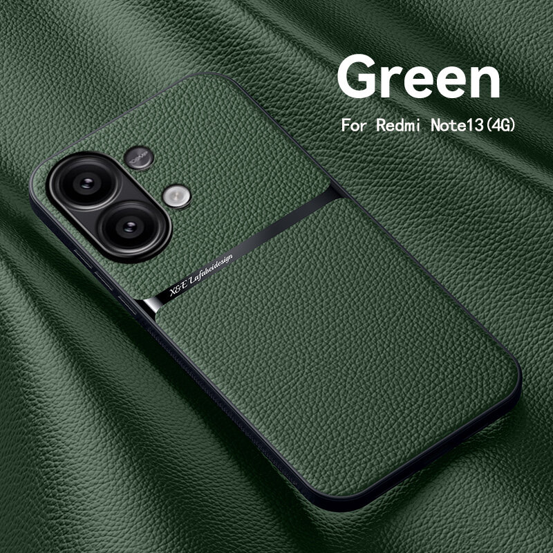 Подходит для Redmi Note 13 4G/Редми Ноте 13 4G для телефонов, защитой камеры и противоударным кожаный, Ноте 13 4G, подставка, soft touch,360° Полная защита, накладка, резина, пластик, искусственная кожа,