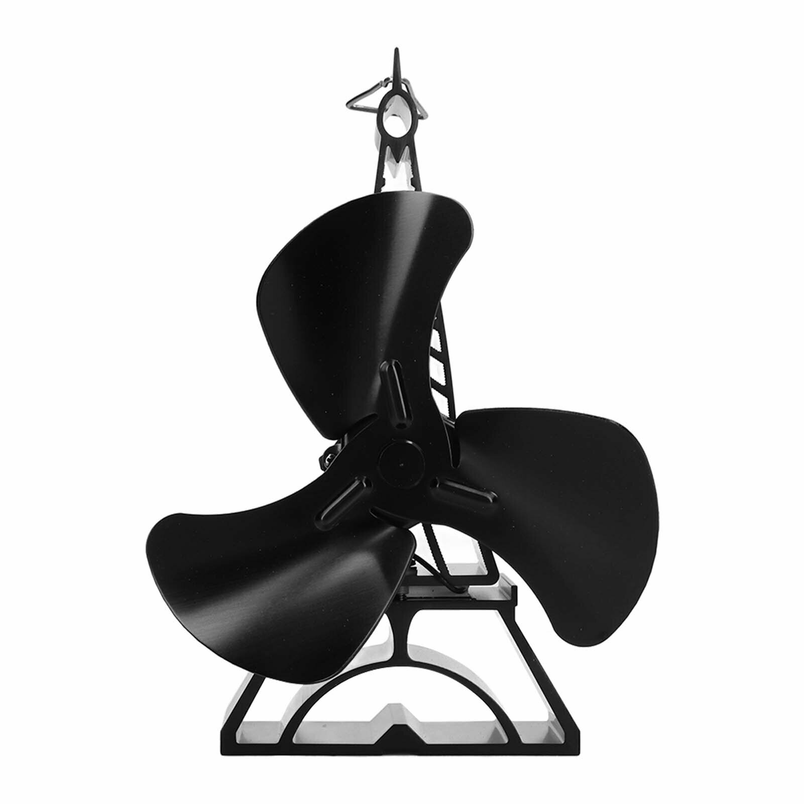 Трехлопастной термоэлектрический вентилятор для дровяной печи, работающий от тепла, экологически чистый, малошумный.