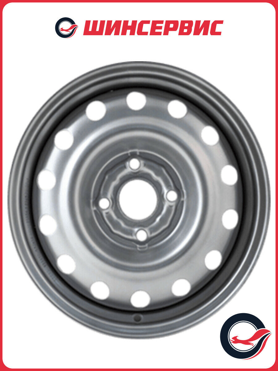 Стальной диск TREBL 8114 R15x6.0J 4x100 ET48 ЦО54.1