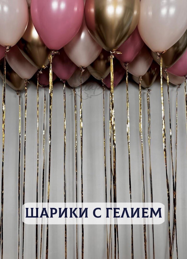 Воздушные шары с гелием, шарики воздушные "Шары под потолок" №822