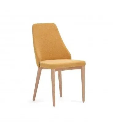 Стул La Forma (ех Julia Grup) Rosie Стул из горчичной синели с ножками из массива ясеня арт. 148342