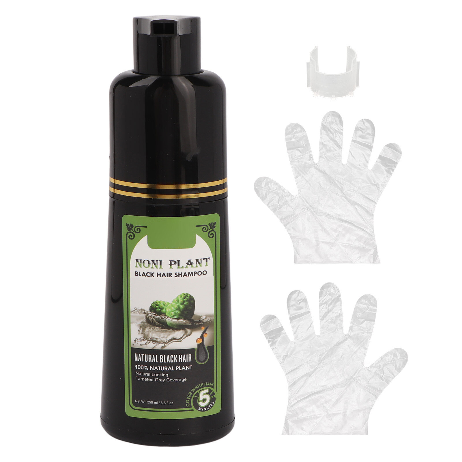 Шампунь для черных волос, краска для белых волос, быстрое окрашивание, 250 мл, для дома, салона, путешествий