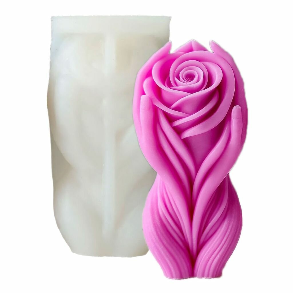 Силиконовые формы для свечей и мыла в виде цветка для конфет, шоколада и тортов