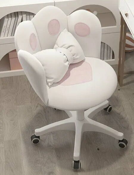 Стул офисный, с подлокотниками, седловидной формы, ABS-пластик, белый