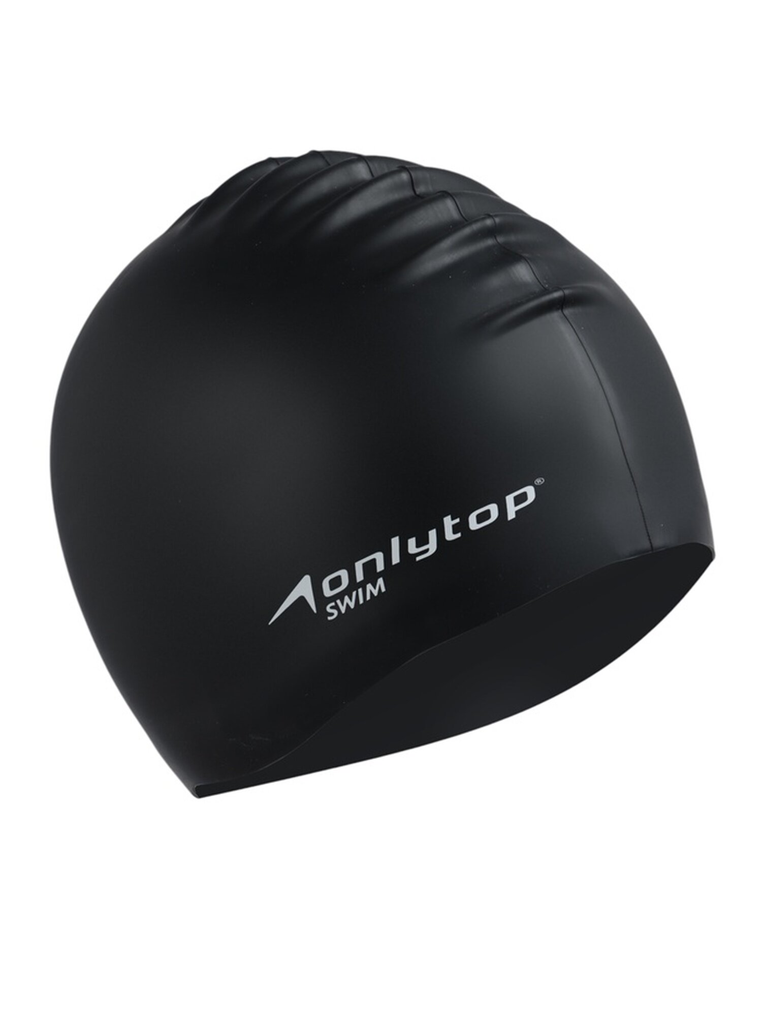 Шапочка для плавания ONLYTOP, силикон, вес 49 гр, цвет черный